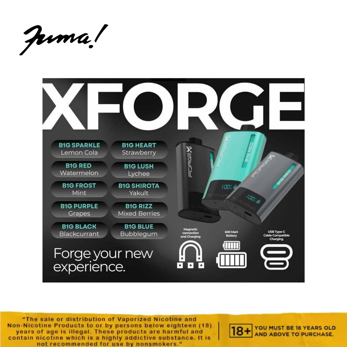 XForge Vape Battery and Pod (Sold Separately) – Fuma Philippines